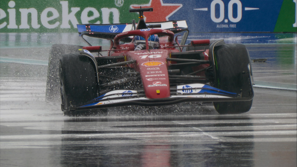 2025 Miami GP Sprint: Leclerc crashes out on wet track on his way to ...