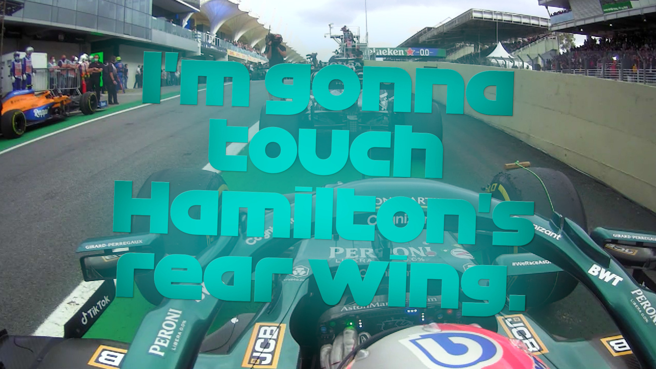 Sebastian Vettel jokes about touching Hamilton's wing after F1 Sprint