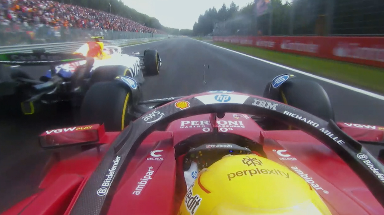 2025 Belgian Grand Prix: Hamilton on a charge as he overtakes Lawson ...