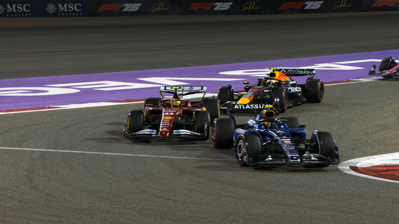2025 Bahrain Grand Prix: Hamilton muscles his way past Sainz for P8