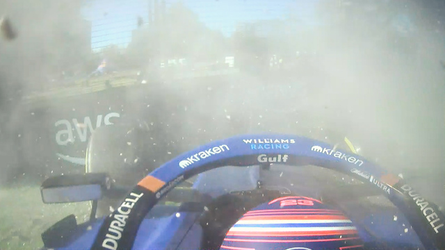 MUST-SEE: Williams' Alex Albon crashes out of promising sixth place in ...