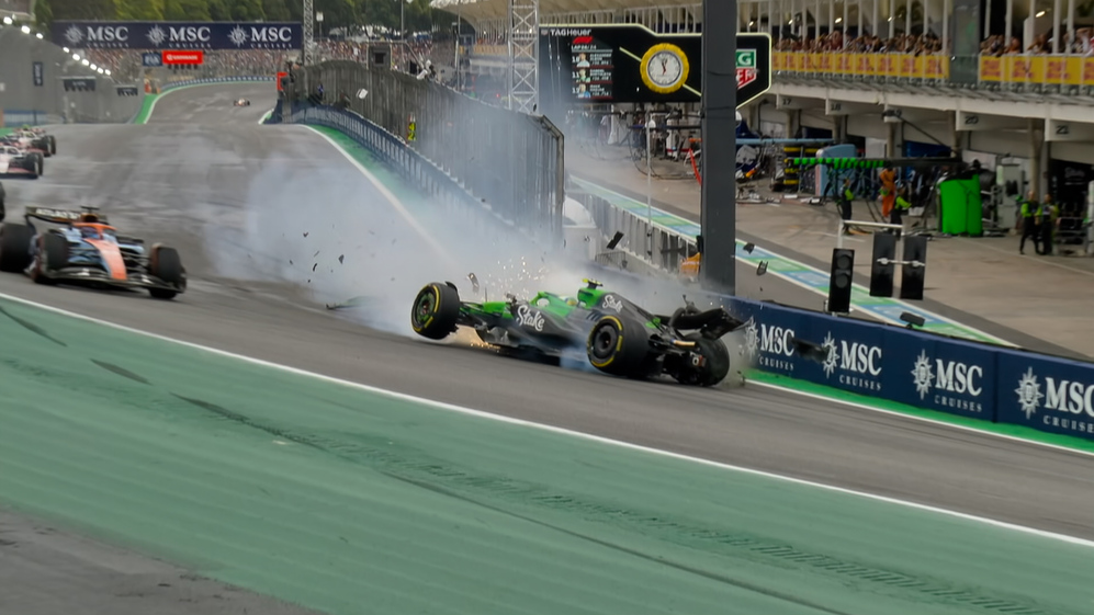 2025 Sao Paulo GP Sprint: Bortoleto 'OK' after high-speed crash on the ...