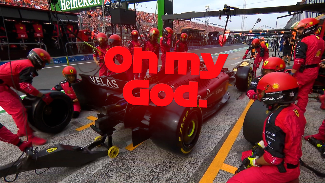 2022 Dutch Grand Prix: Ferrari scramble for tyres in botched Sainz pit ...