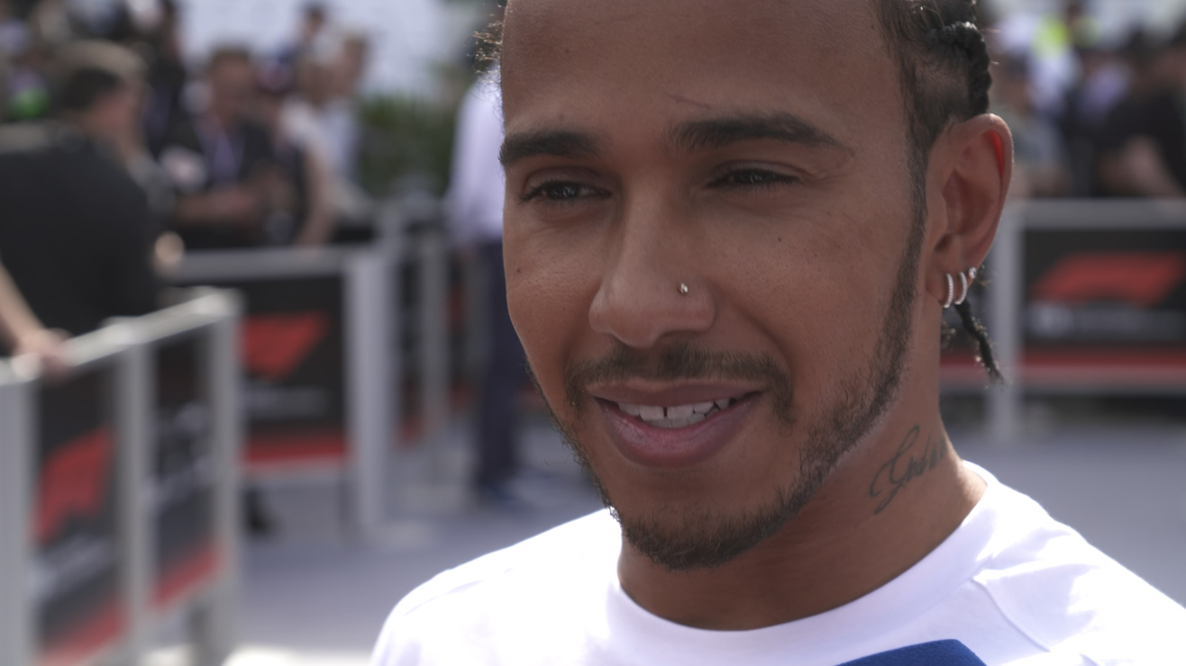 Lewis Hamilton: 'So happy to be on the front row'