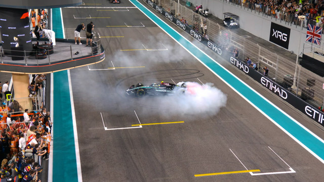 2024 Abu Dhabi Grand Prix: Hamilton signs off from Mercedes with donut ...