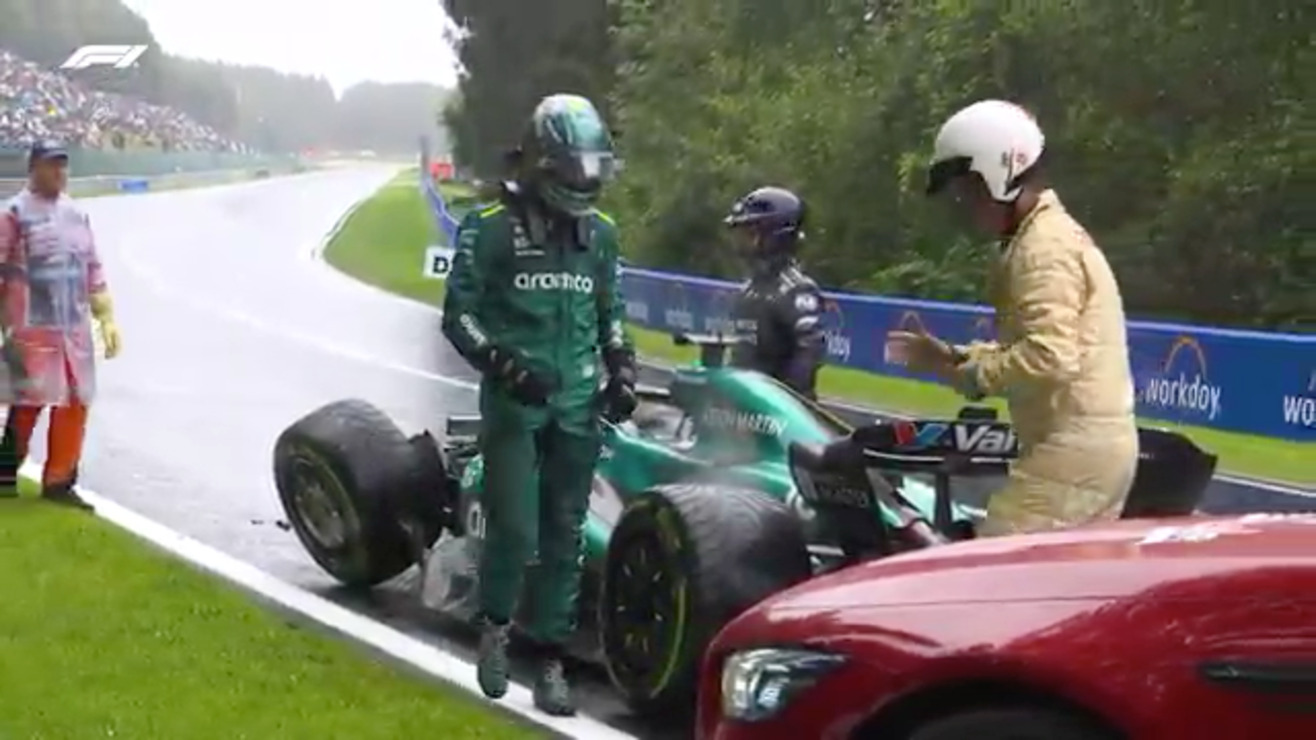 2024 Belgian GP FP3: Red flag at Spa after Stroll spins and hits the ...