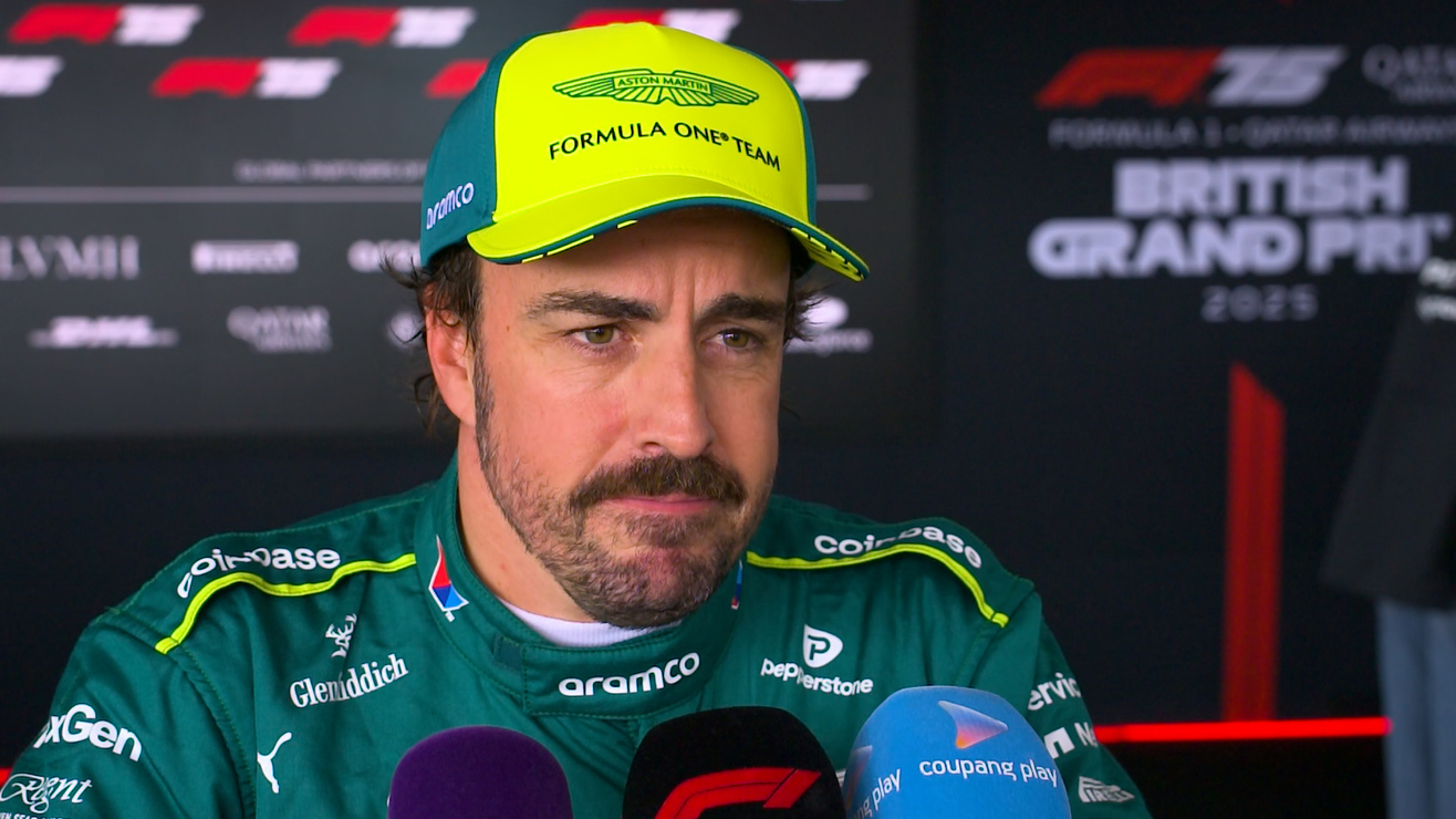 Alonso 'happy' to start in P7 after a challenging qualifying at Silverstone