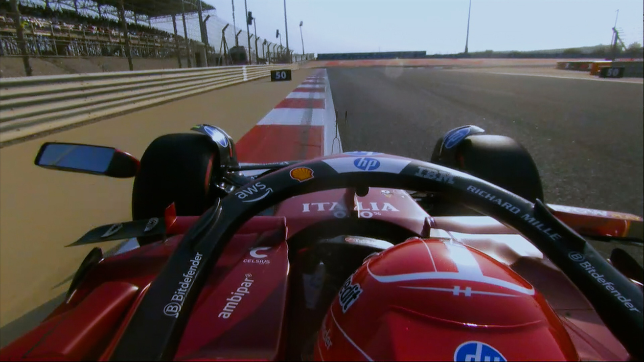 2025 Bahrain GP FP3: Leclerc loses his mirror on track