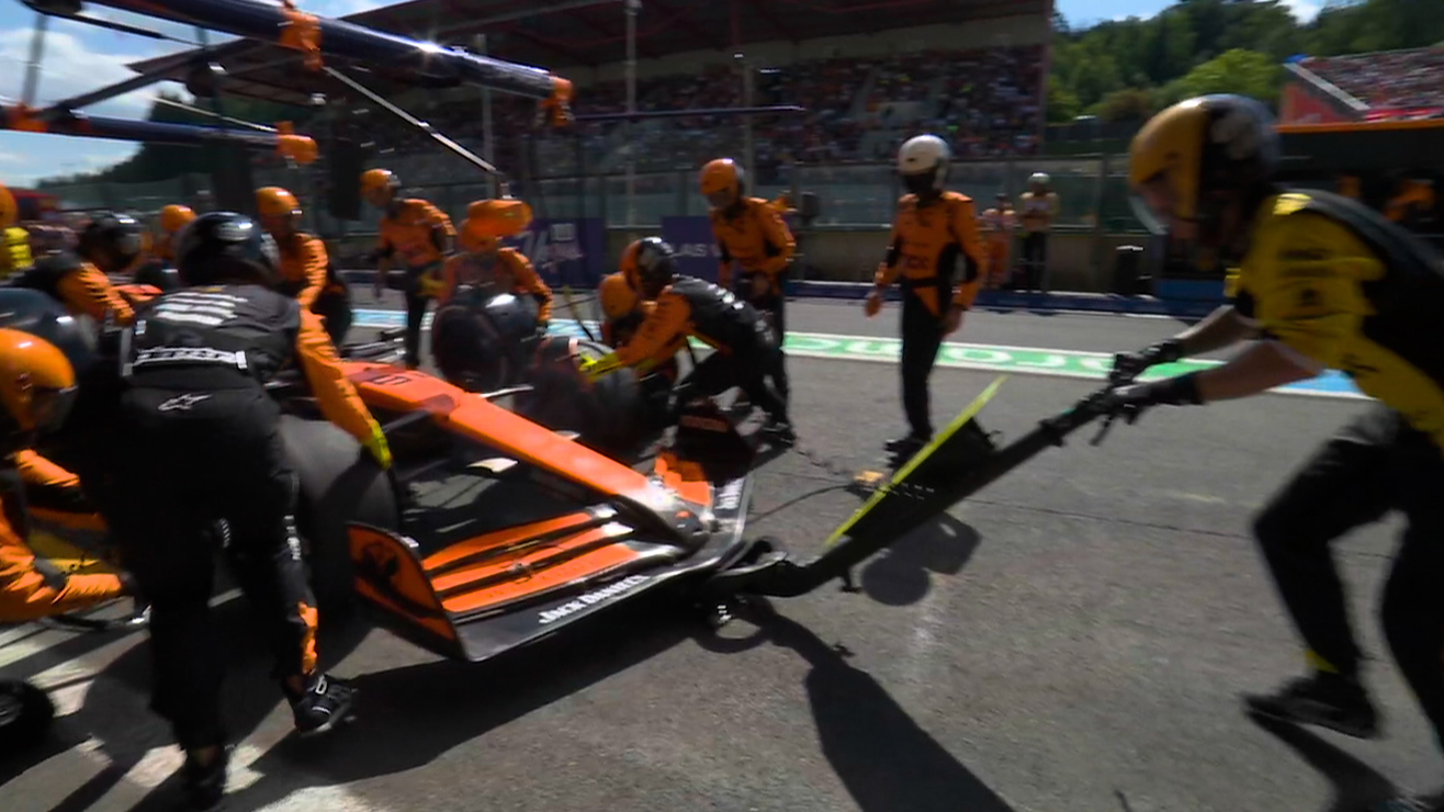 2024 Belgian Grand Prix: Piastri misses his marks on last pit stop