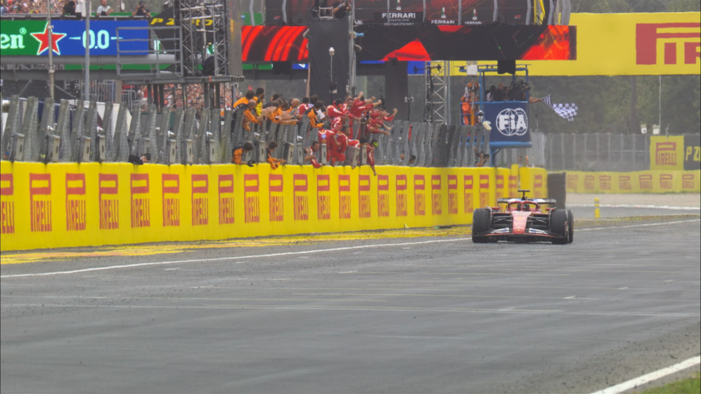 2024 Italian Grand Prix: Charles Leclerc crosses the line as Ferrari ...