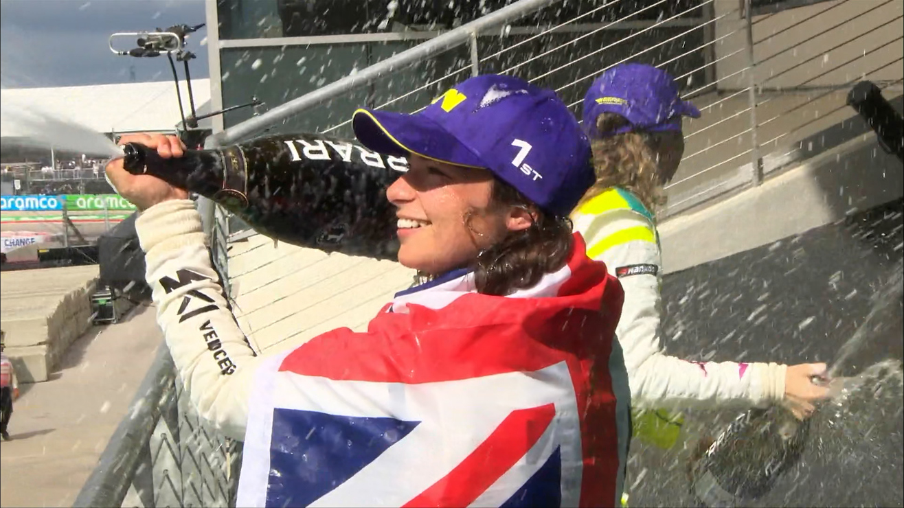 W Series: Jamie Chadwick wins in Austin to take 2021 title