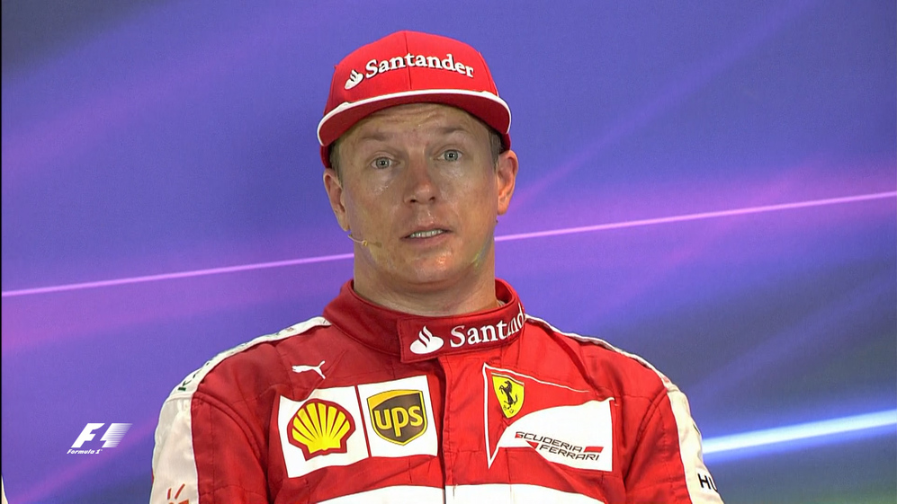 Kimi Räikkönen karsintojen jälkeinen haastattelu Singaporessa