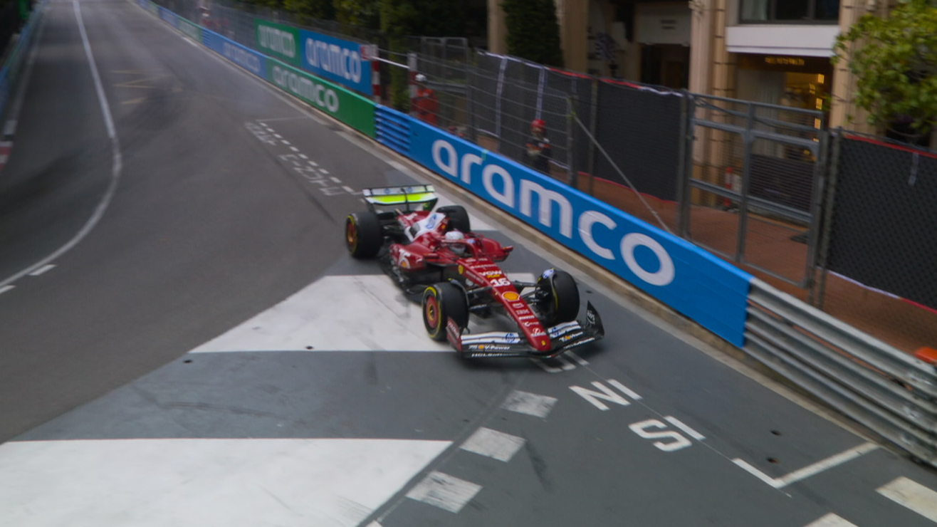 2025 Monaco GP FP1: Leclerc takes to the run-off after locking up at ...