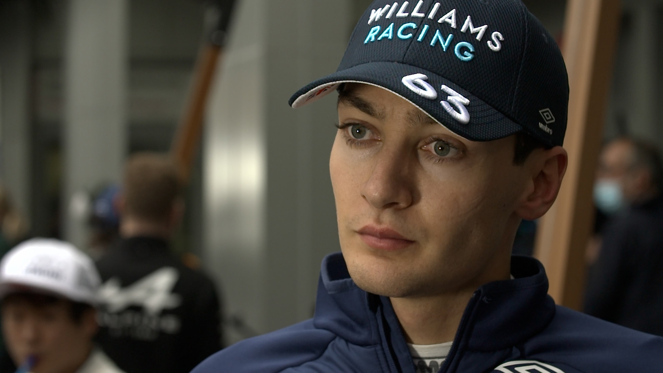 George Russell 'had no grip' on used intermediate tyres at wet Russian ...