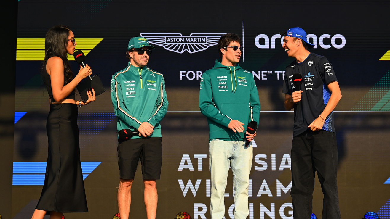 2025 Qatar GP: Alonso and Stroll join Albon and Sainz on the Fanzone stage