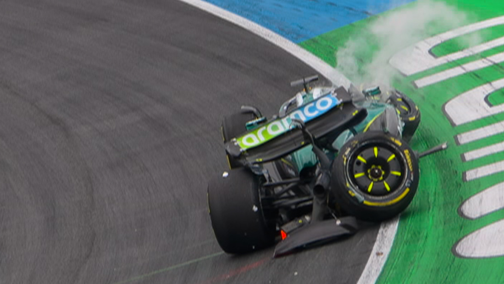 2025 Dutch GP FP2: Session red-flagged after Stroll crashes out