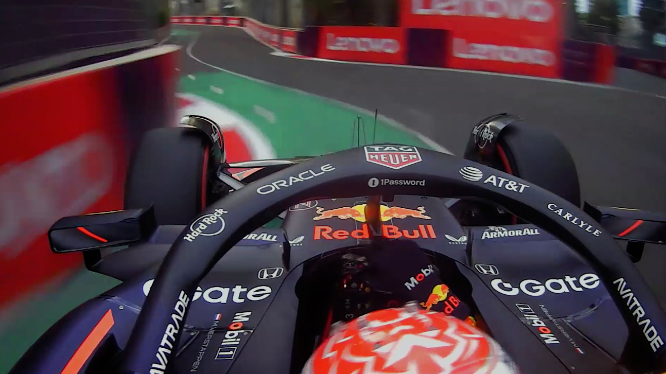ONBOARD: Max Verstappen’s 2025 Pirelli Pole Position Award lap at the Azerbaijan Grand Prix