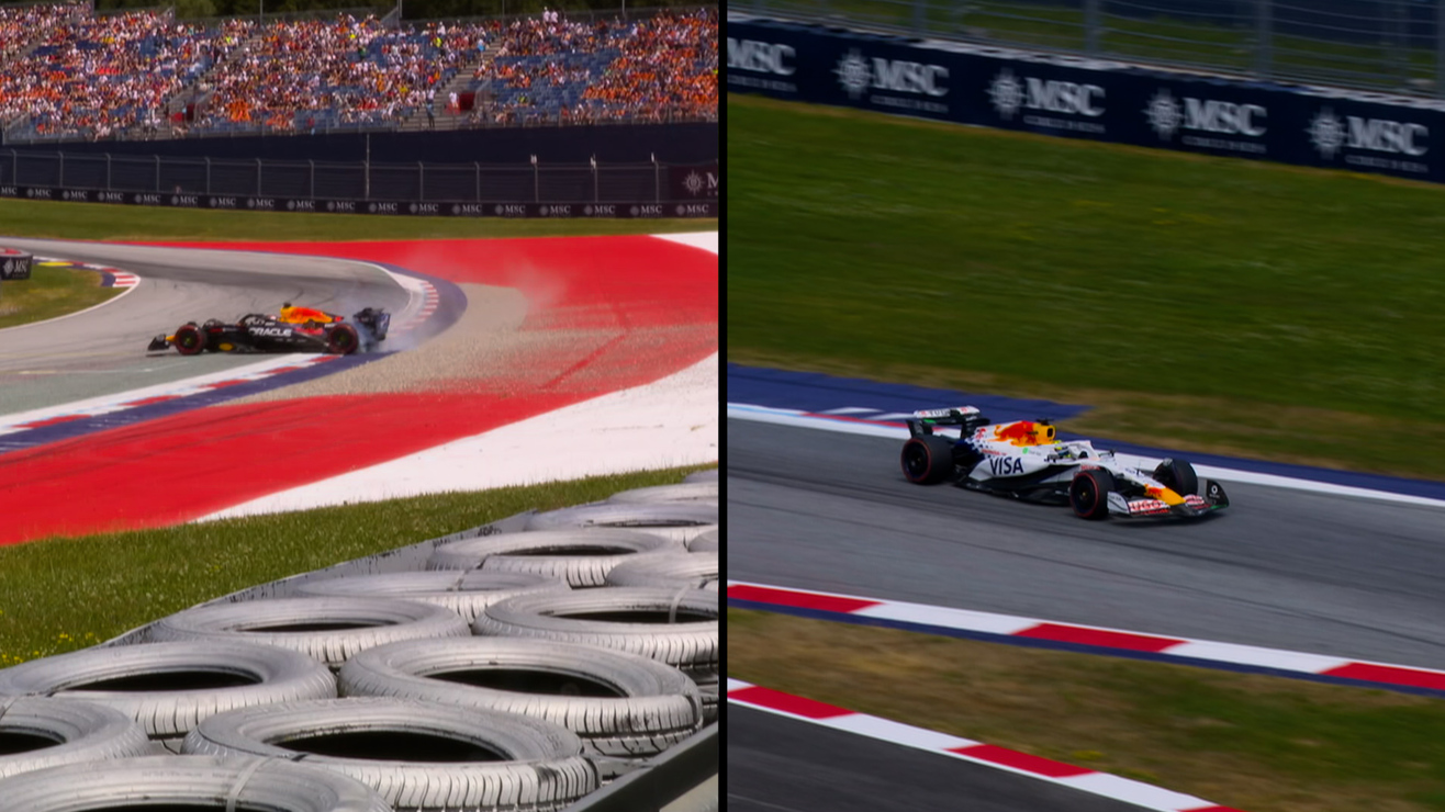 2025 Austrian GP FP3: Hadjar and Verstappen have identical spins at the ...