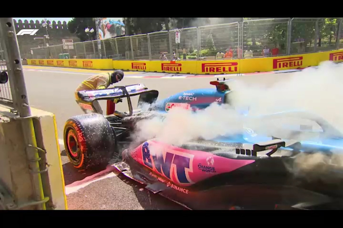 2023 Azerbaijan GP FP1: First practice red flagged after fire on Pierre ...