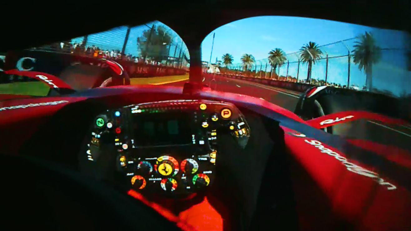 VISOR CAM: Ride onboard with Sainz for a full lap of updated Melbourne ...
